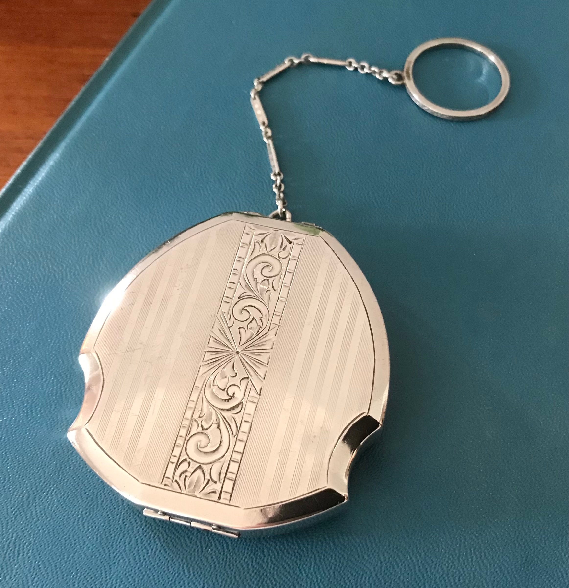 1920's Sterling Finger Dance Powder Compact, Sterling Silver Ring ...