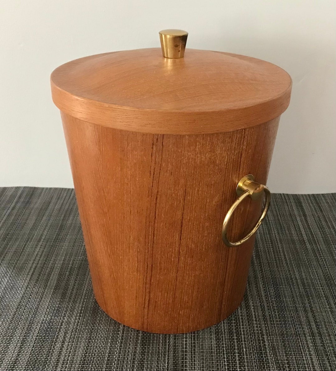 1960's Teak Ice Bucket MCM Teak Veneer Mid Century - Etsy