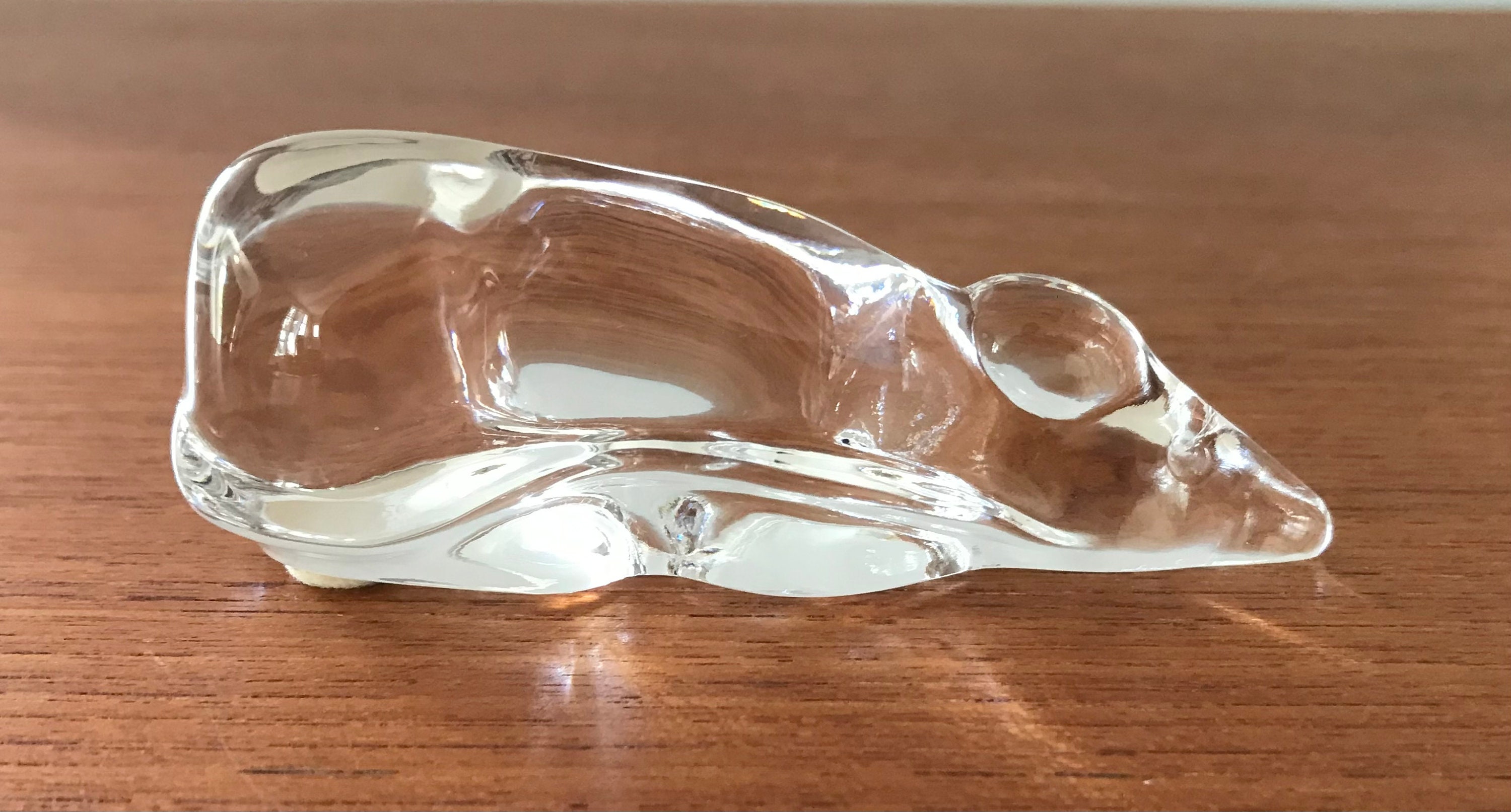 Baccarat Clear Glass Mouse Figurine, Baccarat Art Glass, Hand Blown Art ...