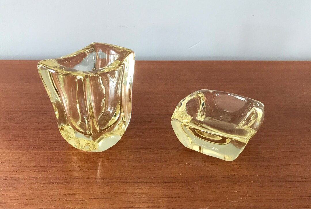 Daum Nancy France Crystal Ashtray & Cigarette Holder, Vintage 1960's ...