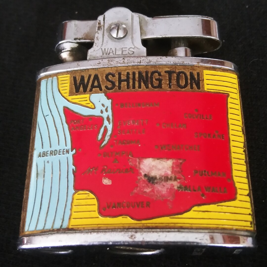 Vintage Wales Lighter - State of Washington - - Etsy