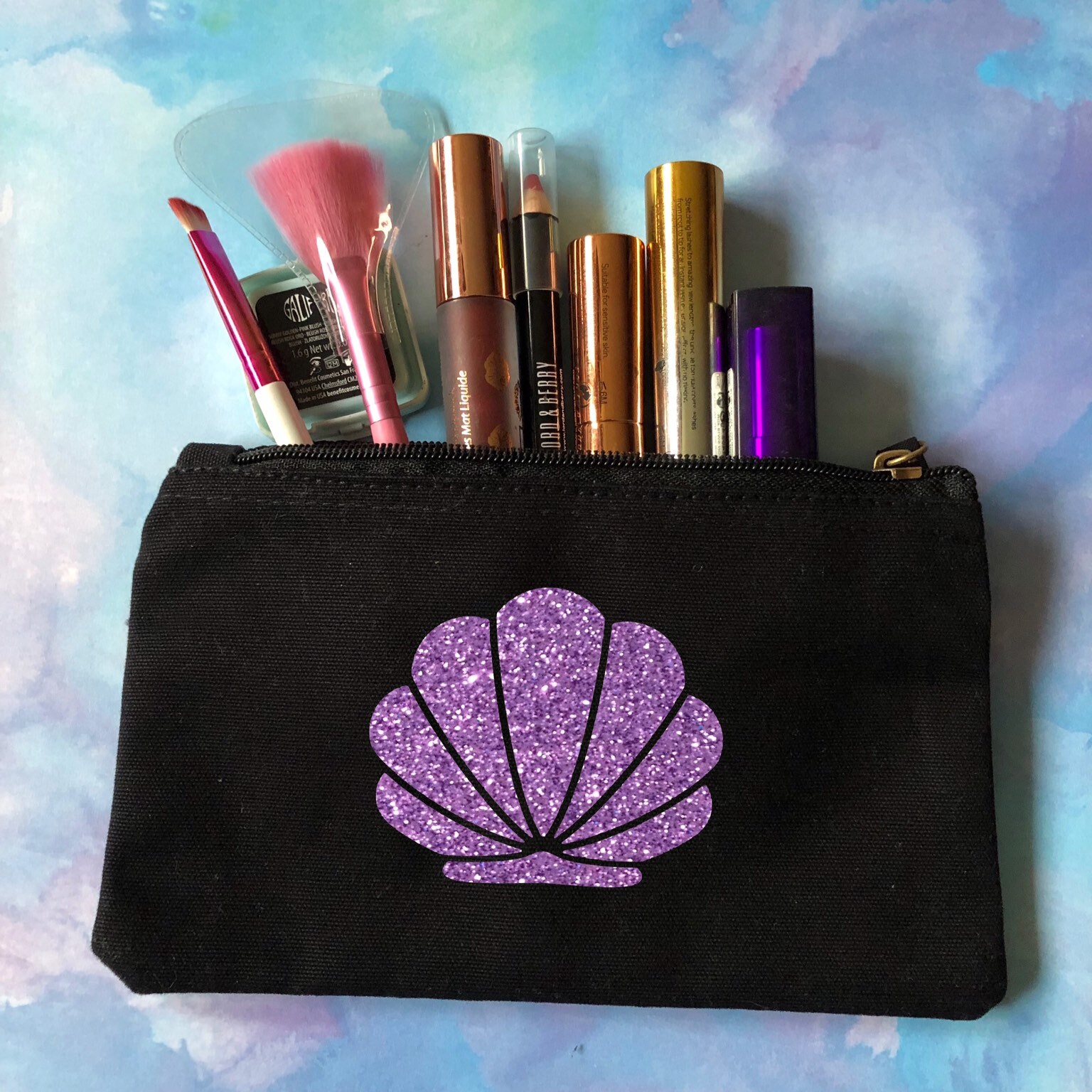 Ariel Mermaid Clam Shell Disney Organic Cotton Small Makeup | Etsy