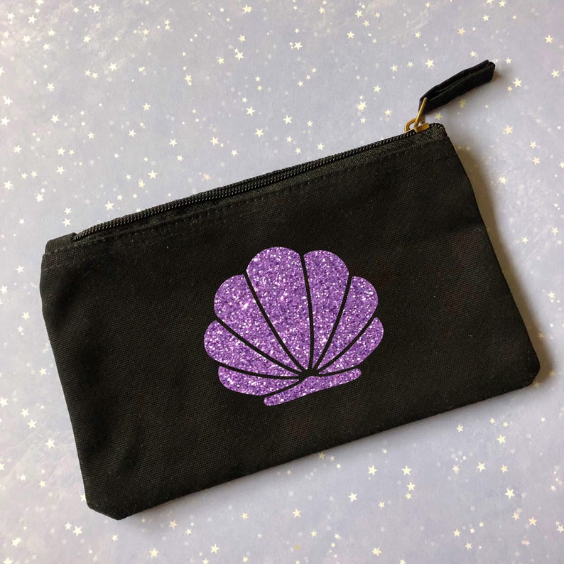 Ariel Mermaid Clam Shell Disney Organic Cotton Small Makeup - Etsy