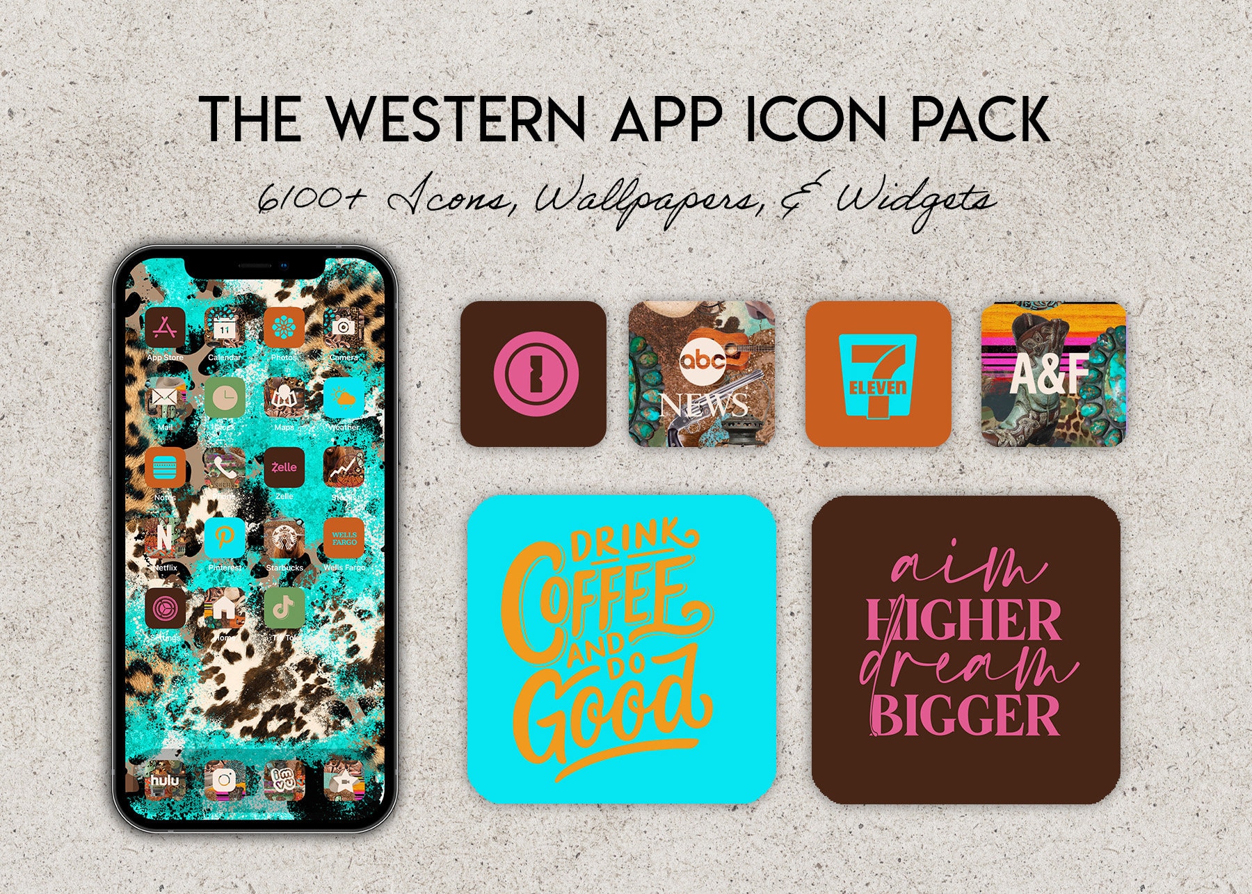 Western Phone App Icon Pack for Ios | App Icon Pack, Country Phone Apps ...