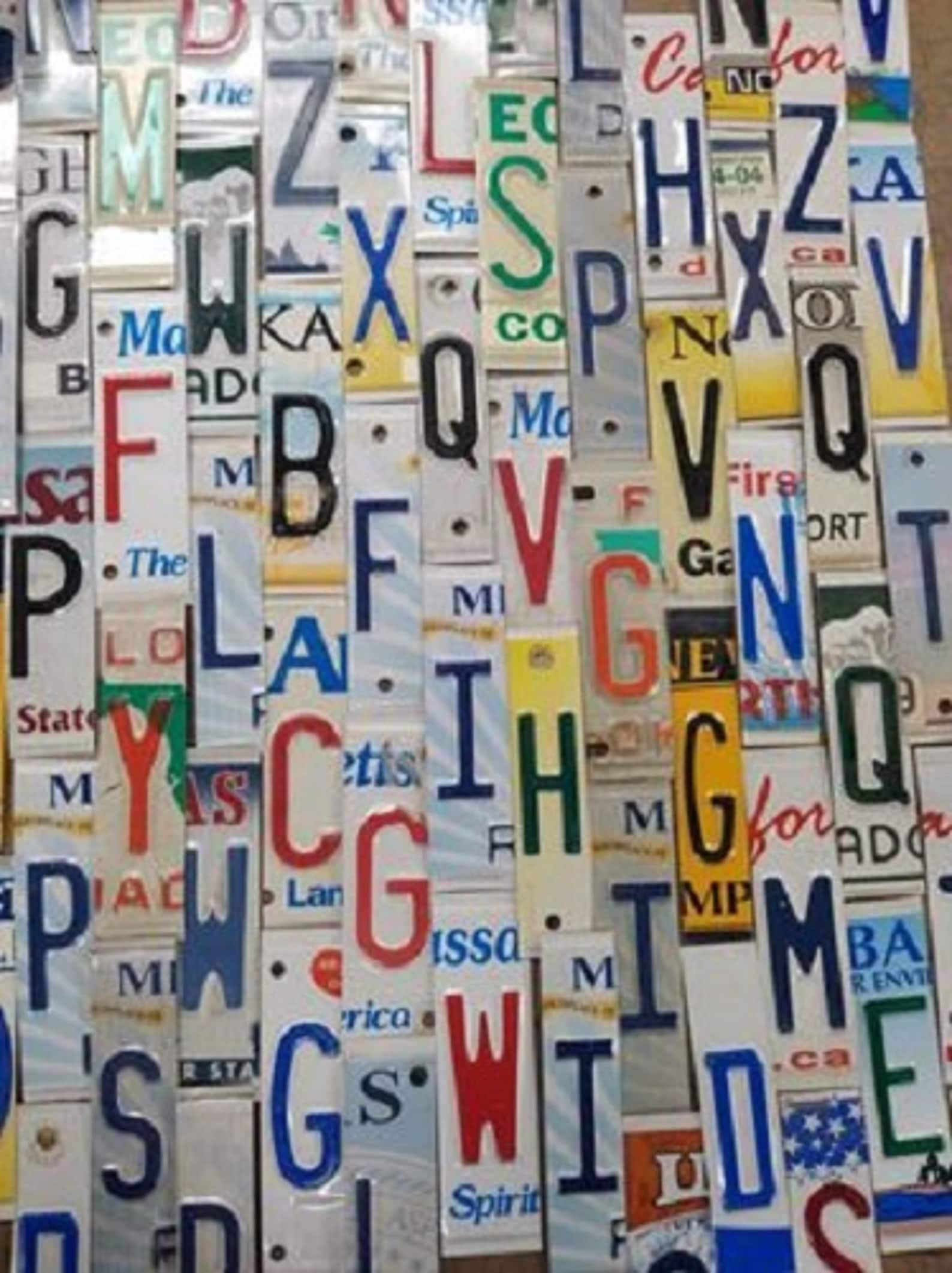 License Plate Letters and Numbers for Craft Projects, Art-good ...