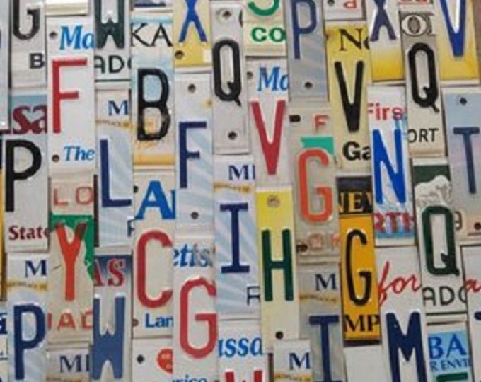 Pick Your Letters & Numbers Raised/embossed License Plate Letters and ...