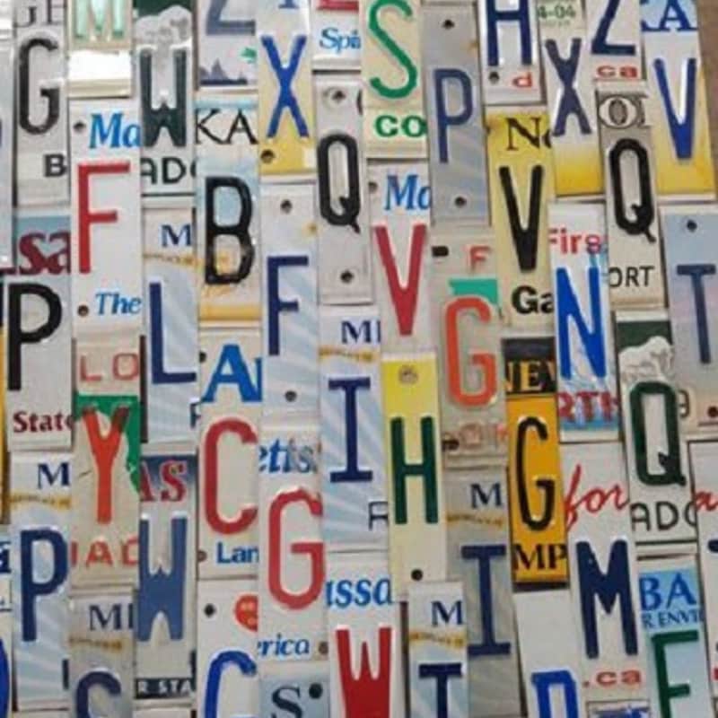 License Plate Letters - Etsy