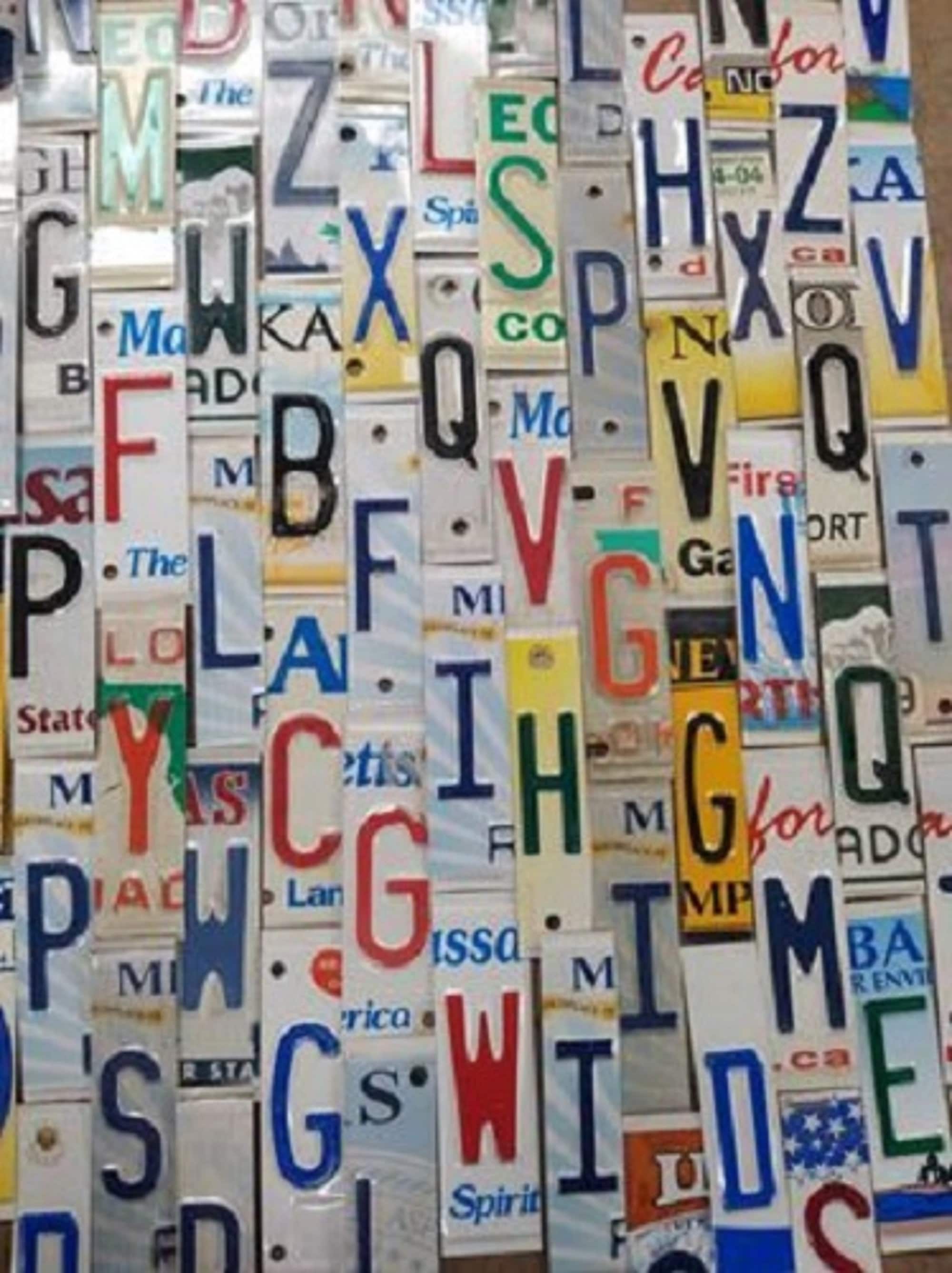 License Plate Letters and Numbers for Craft Projects, Art-good ...