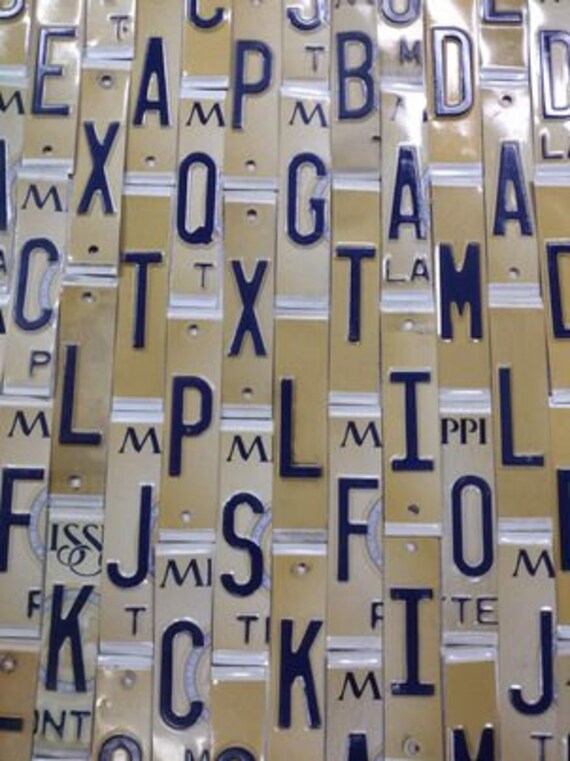 License Plate Letters and Numbers for Craft Projects Art - Etsy Canada