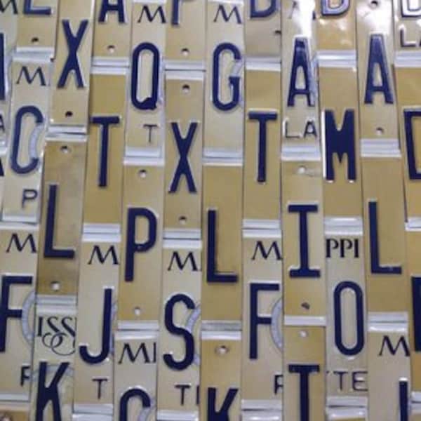 License Plate Letters - Etsy