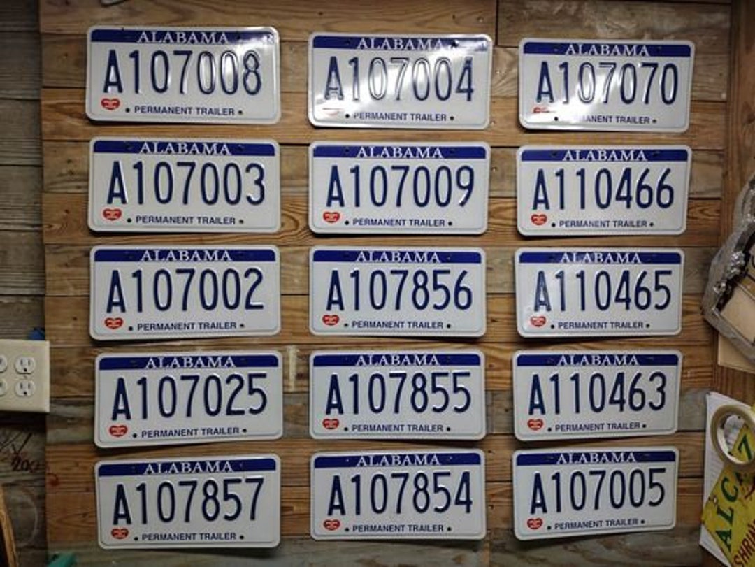 A Lot of 50 Trailer License Plates A107008 - Etsy