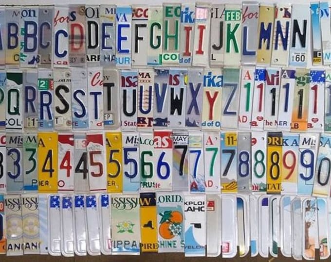 Pick Your Letters & Numbers Raised/embossed License Plate Letters and ...