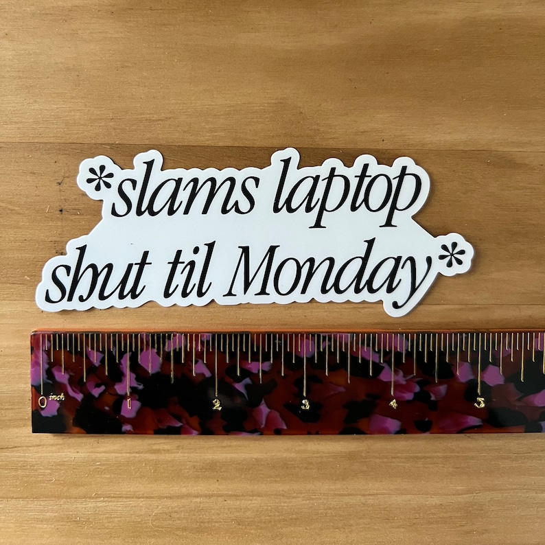Slams Laptop Shut Sticker 5 X 2 Vinyl Decal - Etsy