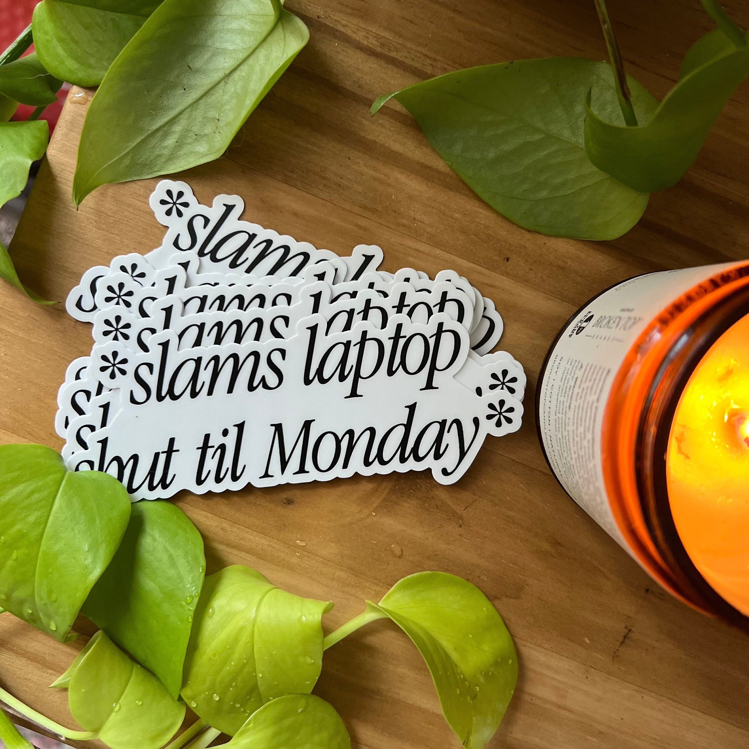 Slams Laptop Shut Sticker 5 X 2 Vinyl Decal - Etsy
