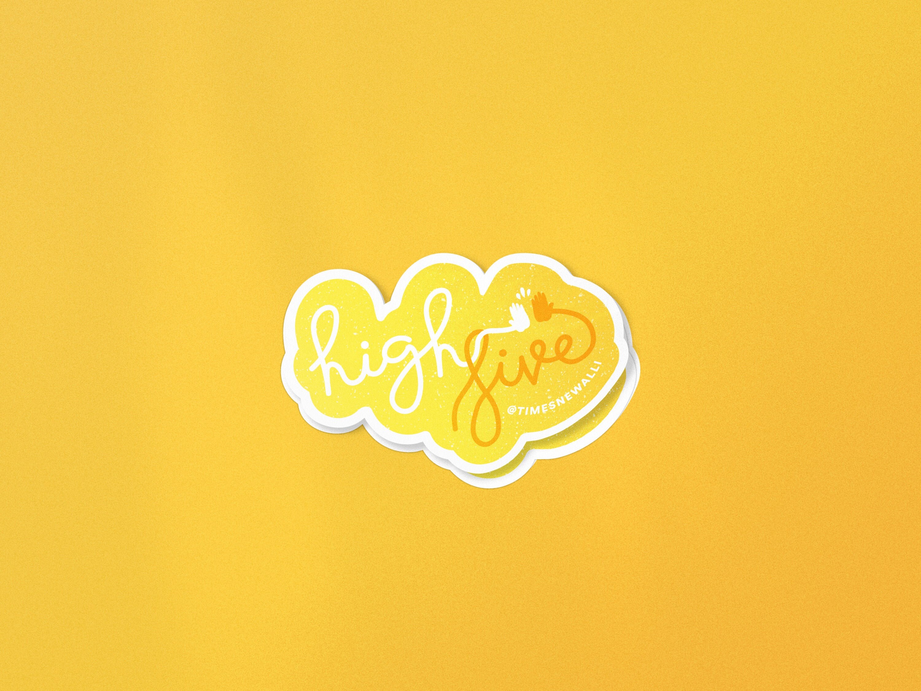 High Five Sticker 2 X 3 Vinyl Decal Water Bottle Sticker Laptop Sticker ...