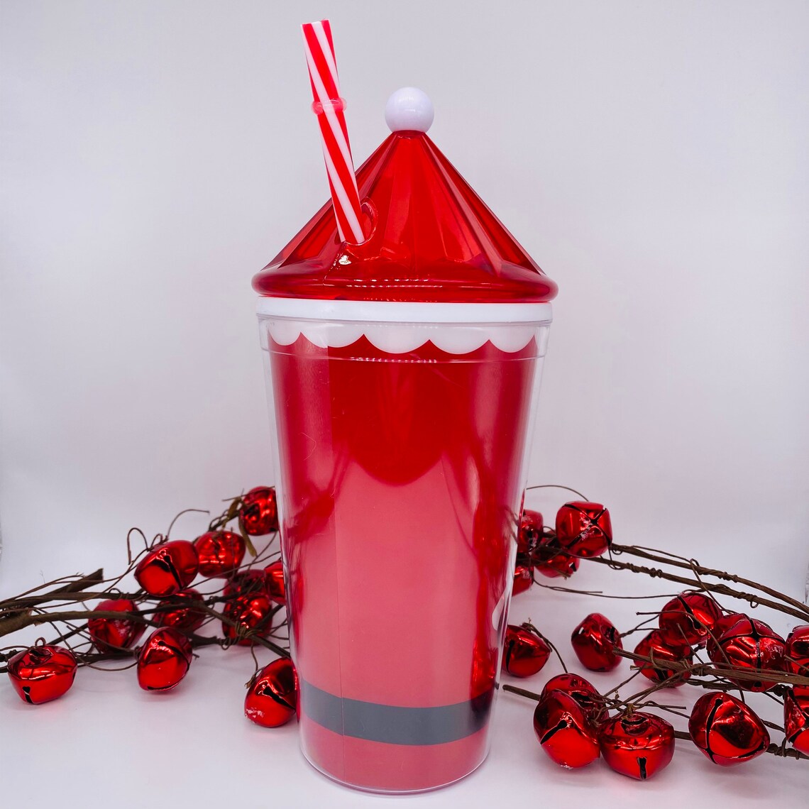 Personalised Christmas Elf Santa Cup With Straw Santa Drinks - Etsy Denmark