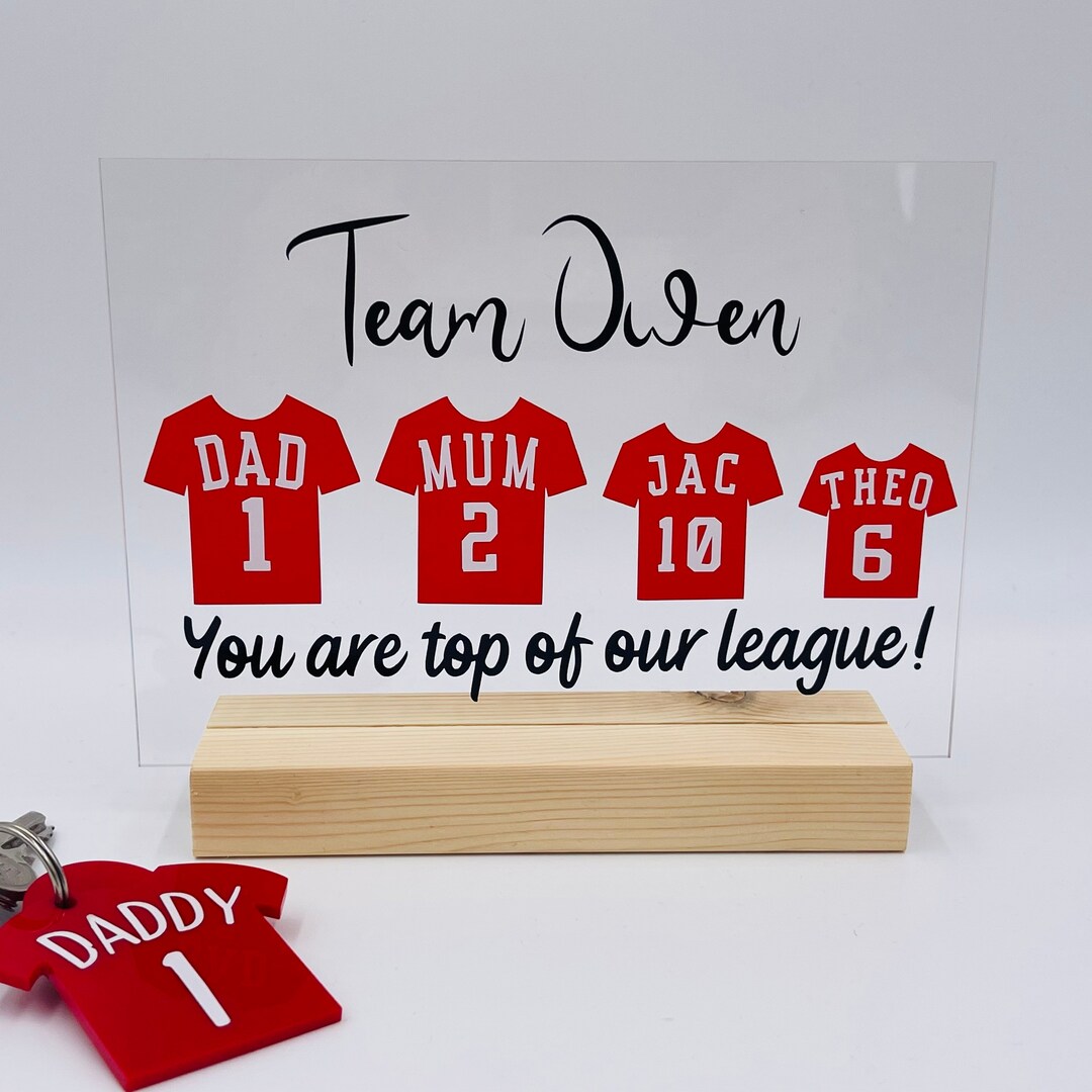 Personalised Father's Day Team - Football Shirt Print - Football Family ...