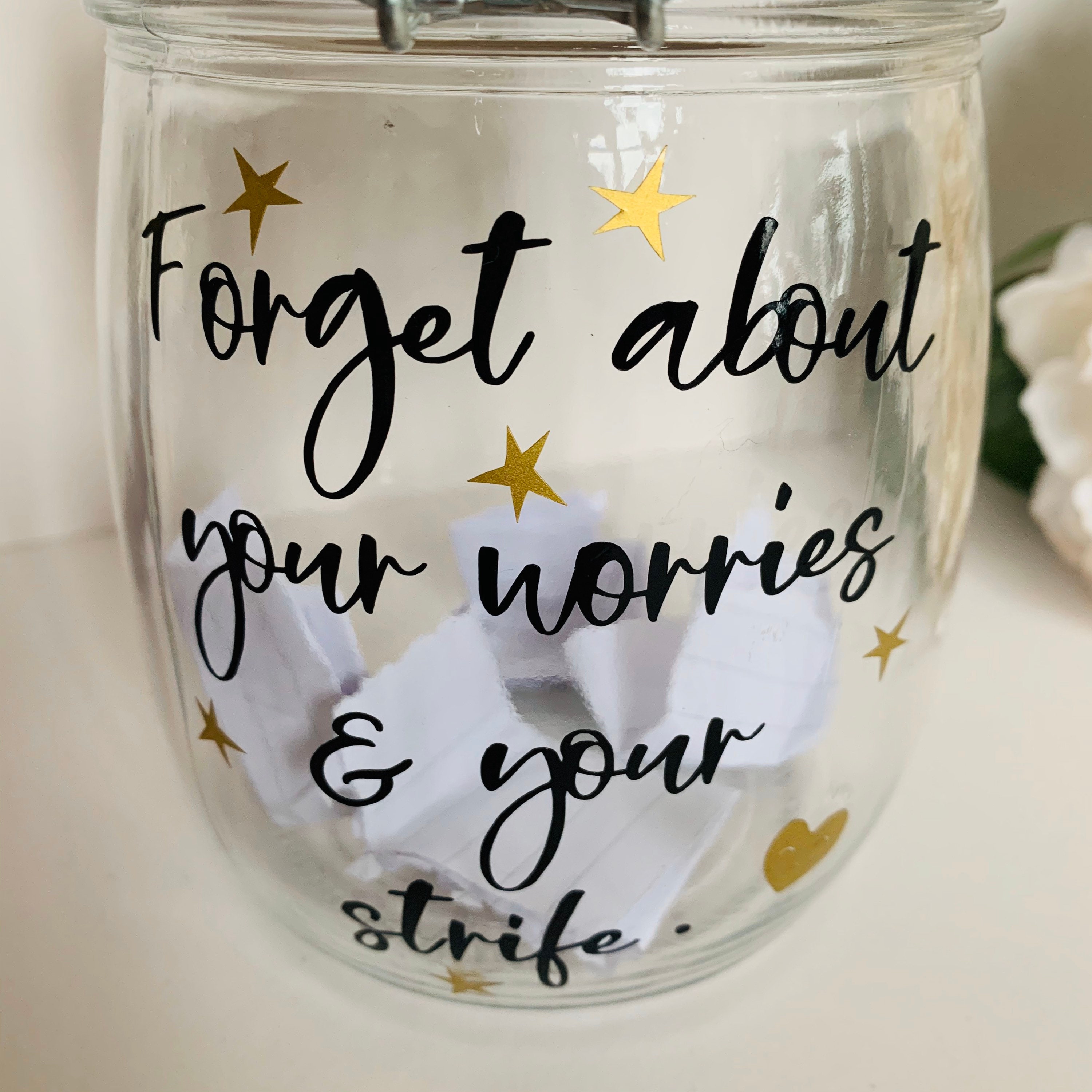 Personalised Worry Jar Child's Positivity Jar Well | Etsy UK