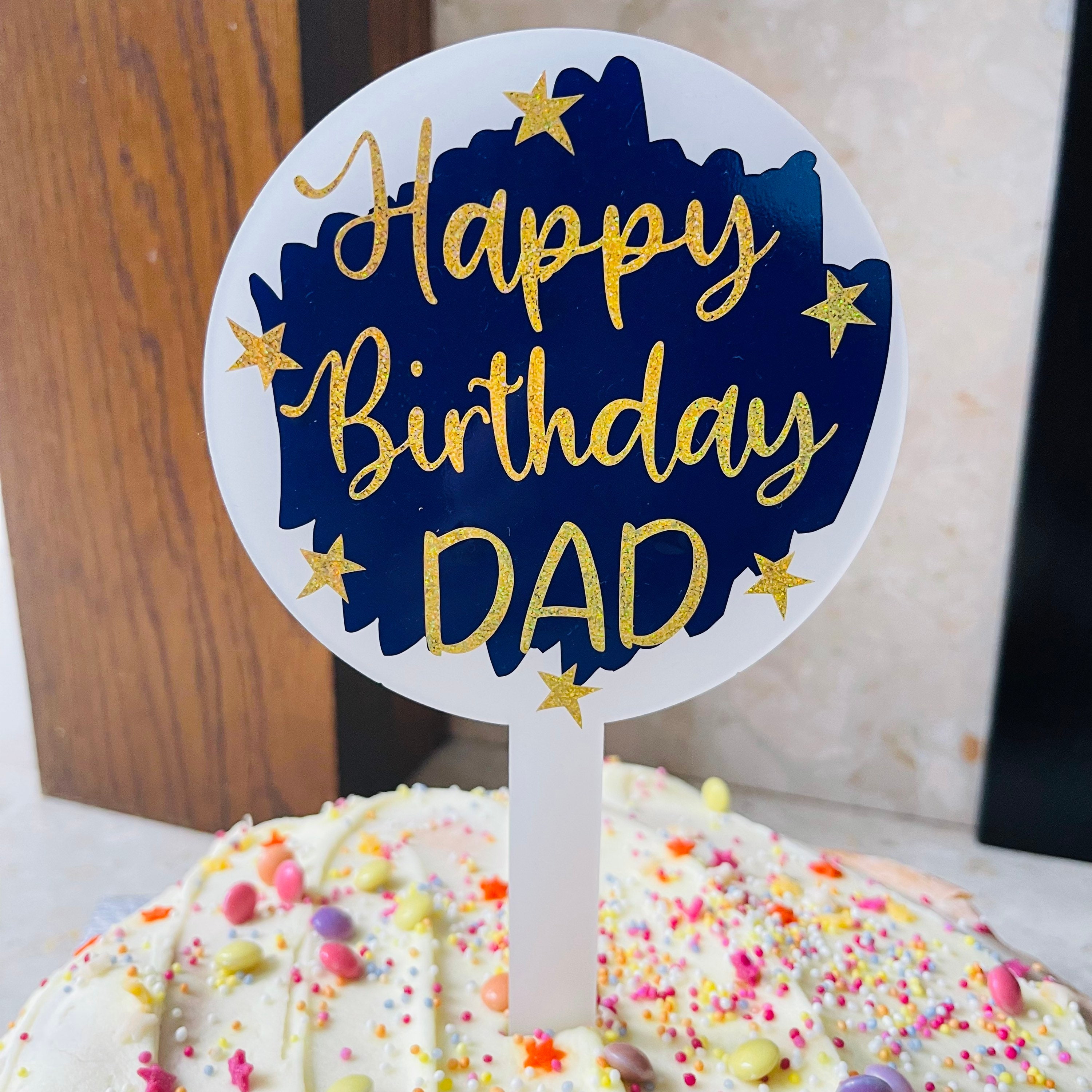 Personalised Acrylic Cake Paddle Cake Topper Birthday Cake - Etsy UK