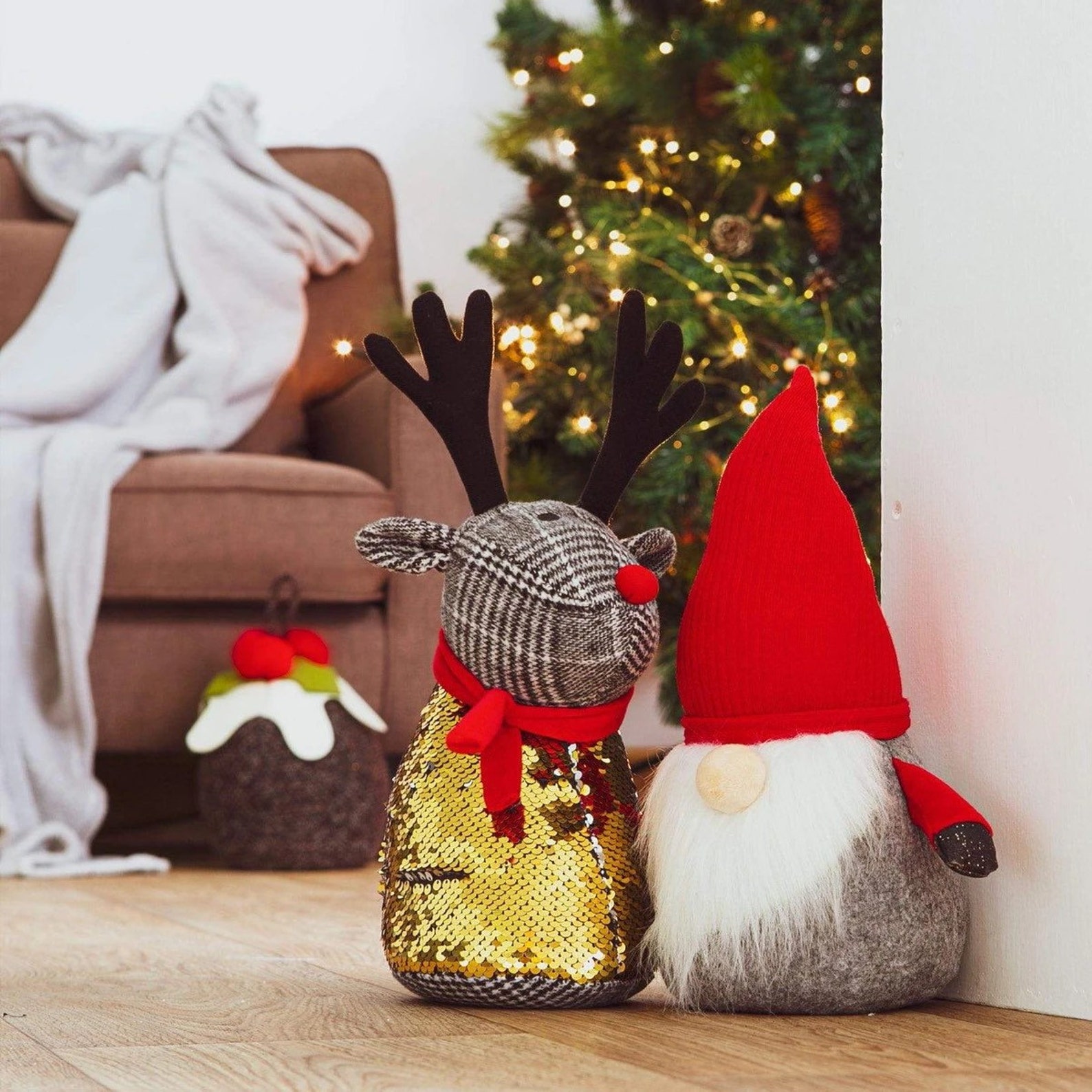 Personalized Christmas Gonk Doorstop: Festive Gnome Decoration - Etsy UK