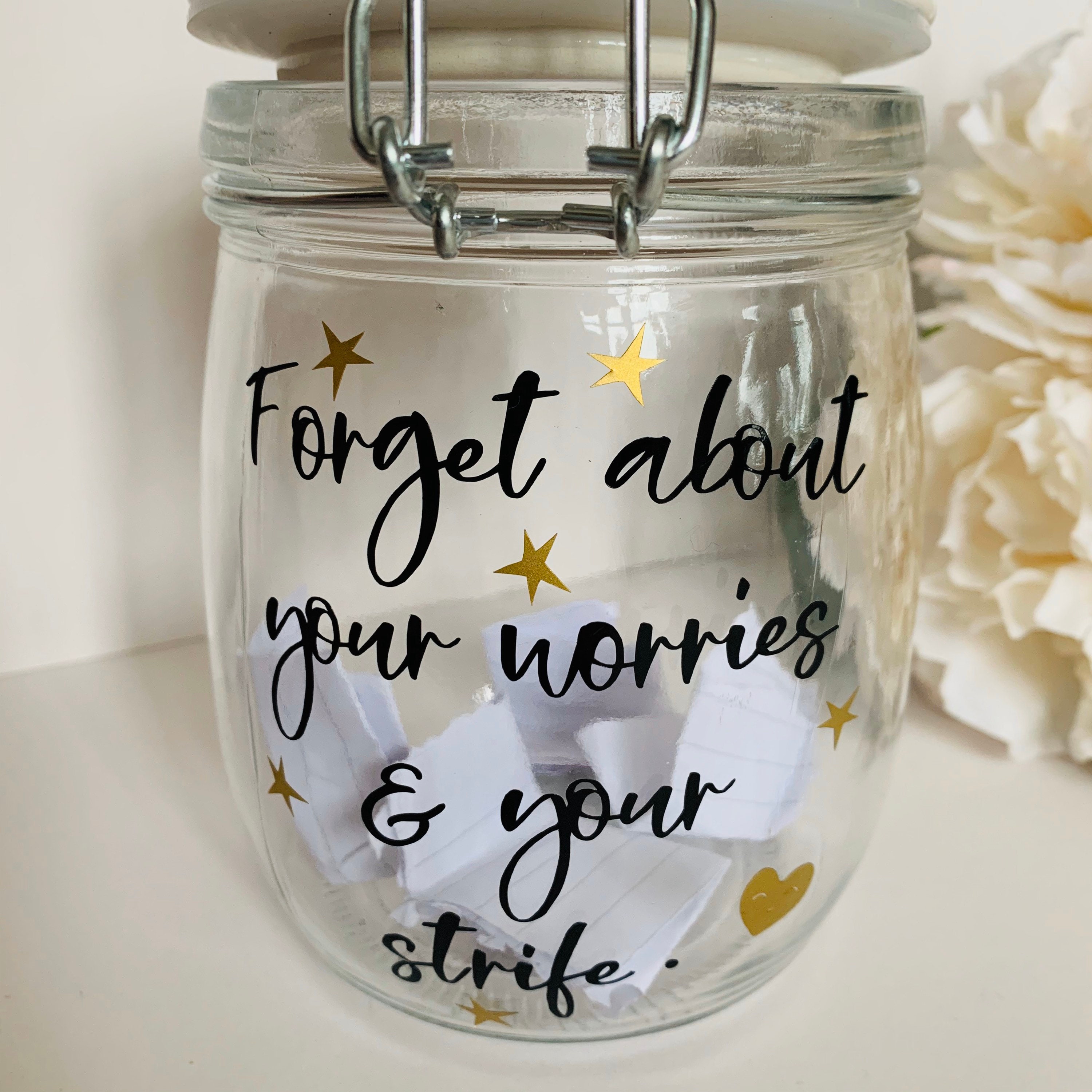 Personalised Worry Jar Child's Positivity Jar Well | Etsy UK