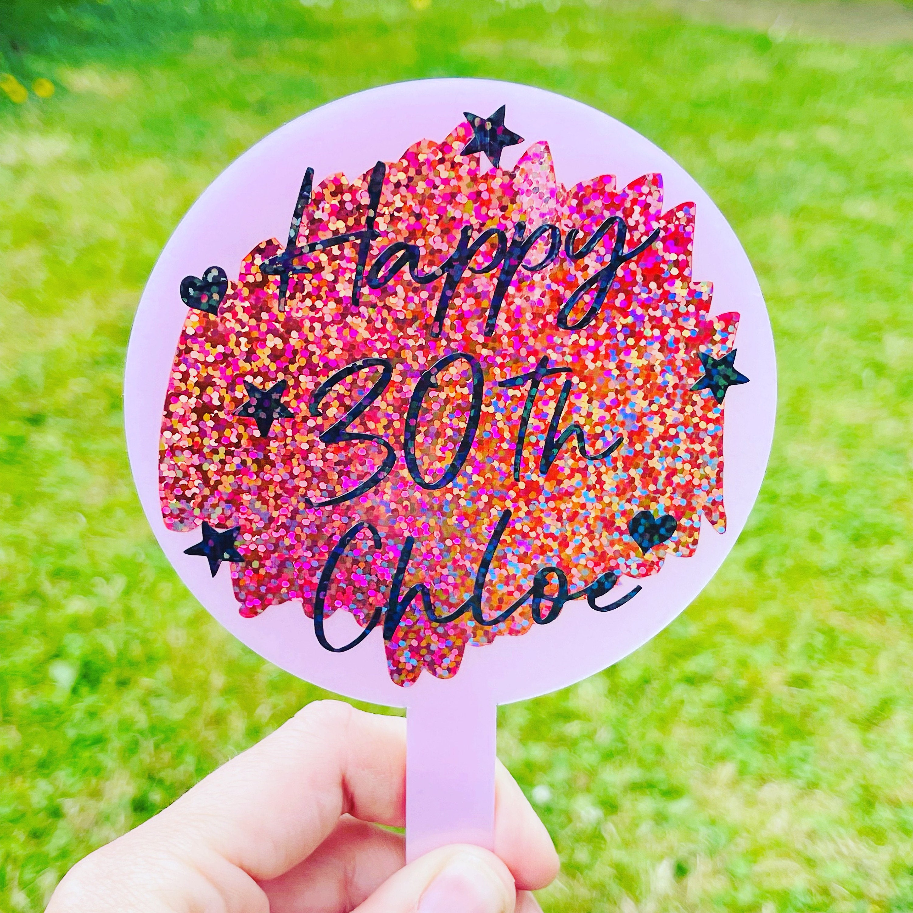 Personalised Acrylic Cake Paddle Cake Topper Birthday Cake - Etsy UK