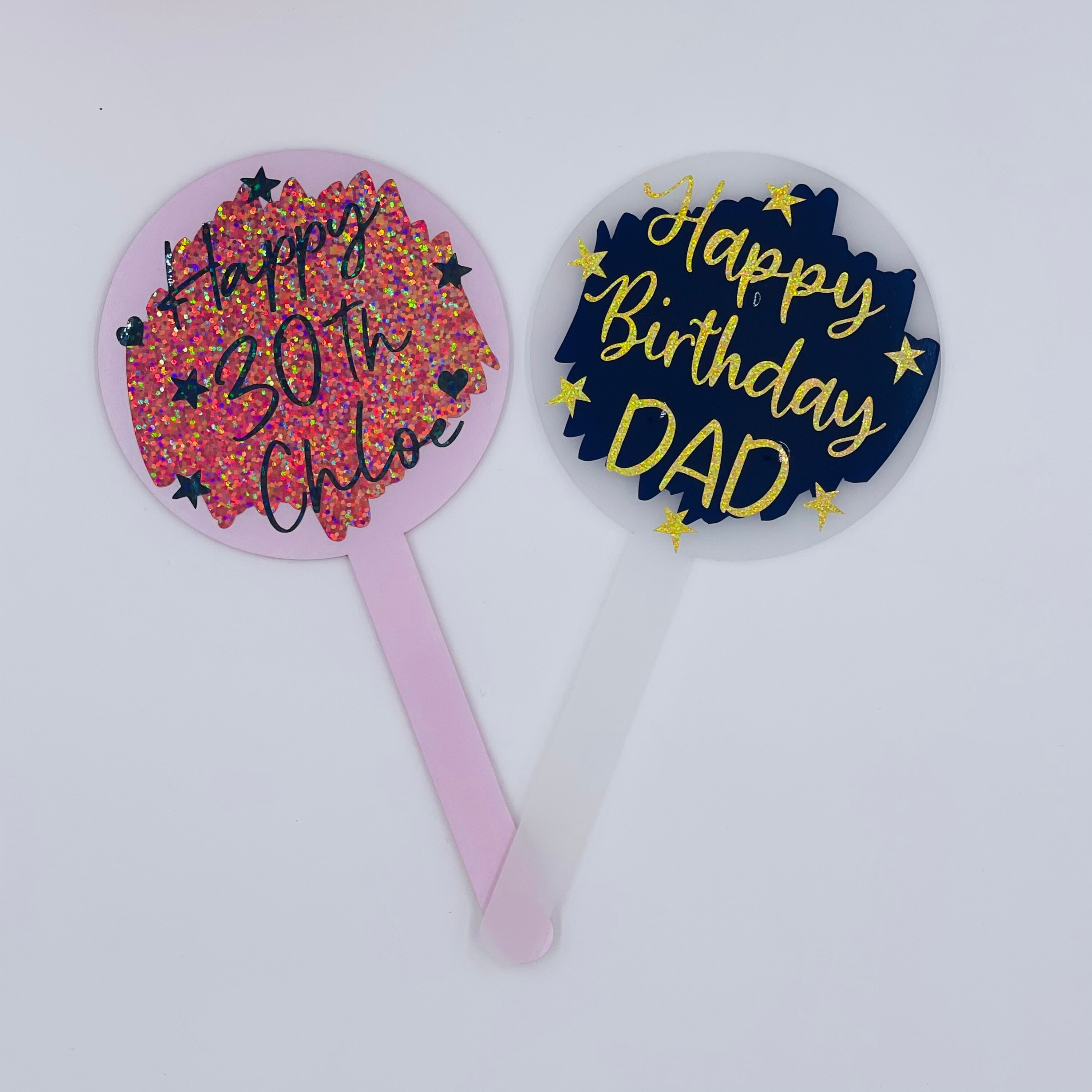 Personalised Acrylic Cake Paddle Cake Topper Birthday Cake - Etsy UK