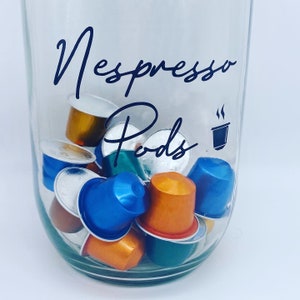 Personalised Coffee Pod Jar - Nespresso Capsule Jar - Coffee Storage ...