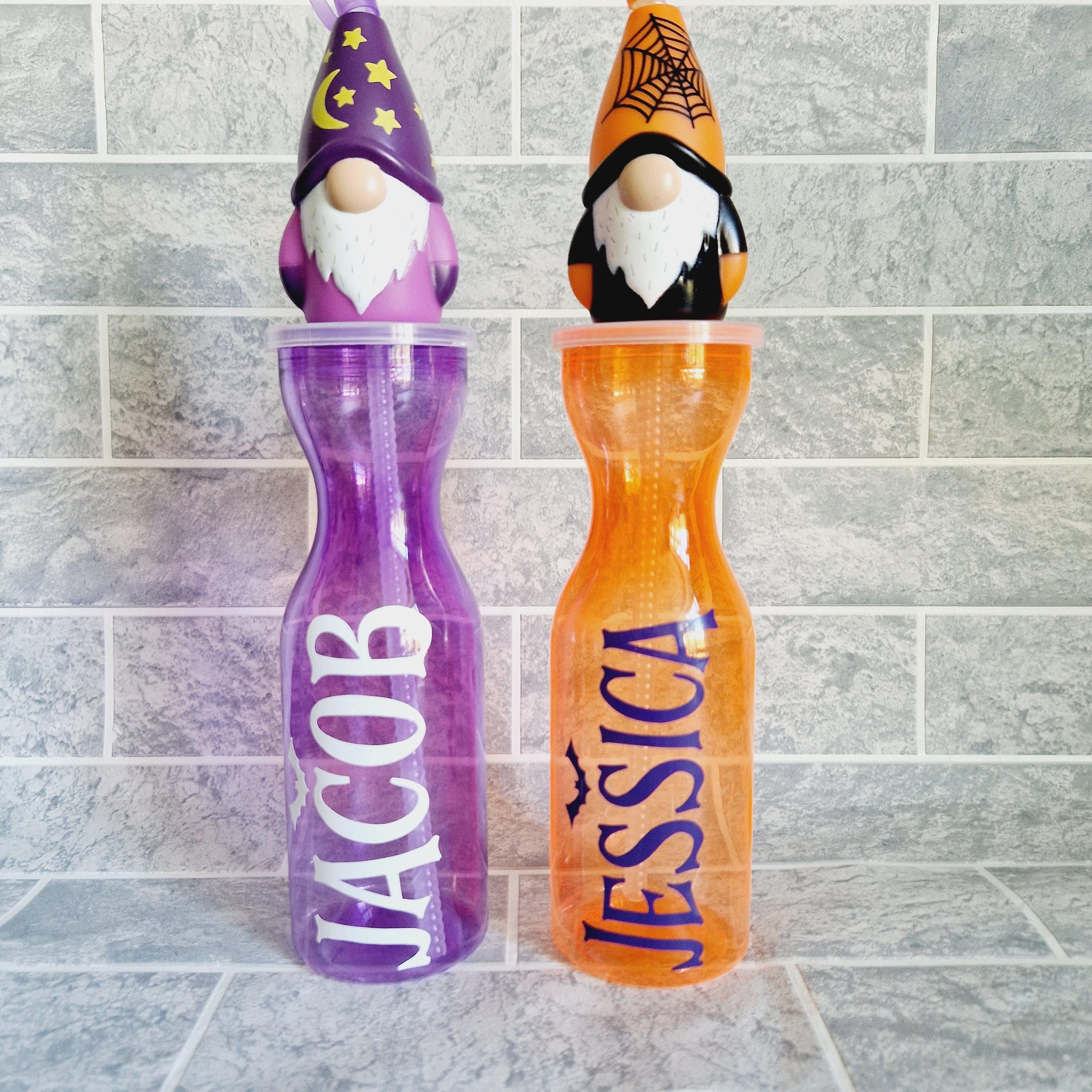 Personalised Halloween Gonk Water Bottle, Gonk Wizard, Halloween Decor ...