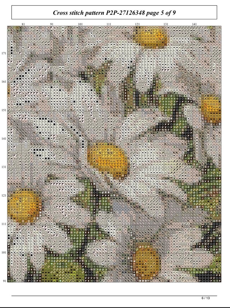 E-cross Stitch Pattern, Daisies, Daisy Flower, Daisies in a Basket ...
