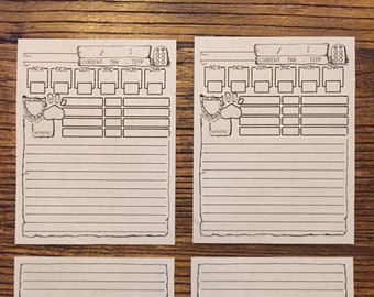 Dnd character sheet | Etsy