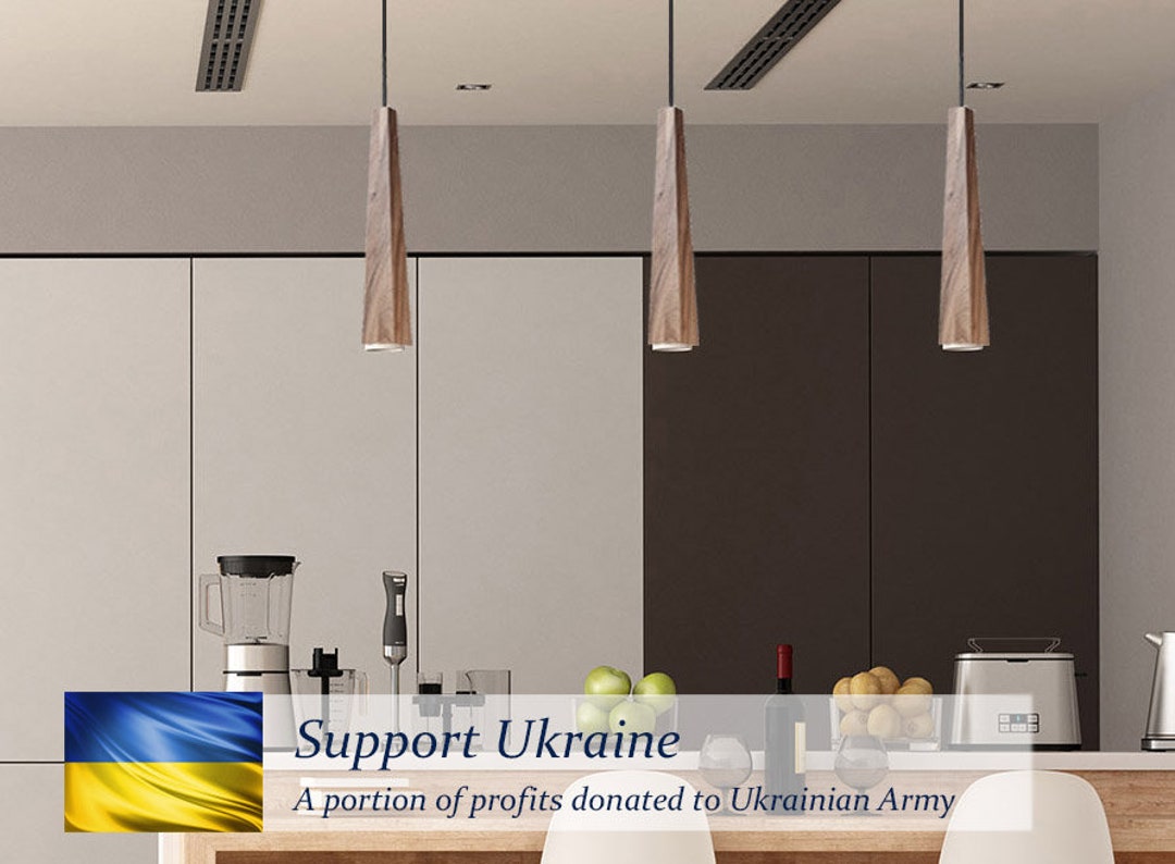 SET of 3 Wooden Pendant Light Adlux CANDLE CP-1 Walnut-wooden - Etsy