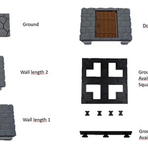 Modular Dungeon Tiles for Dnd, Heroquest, Boardgames ... - Etsy