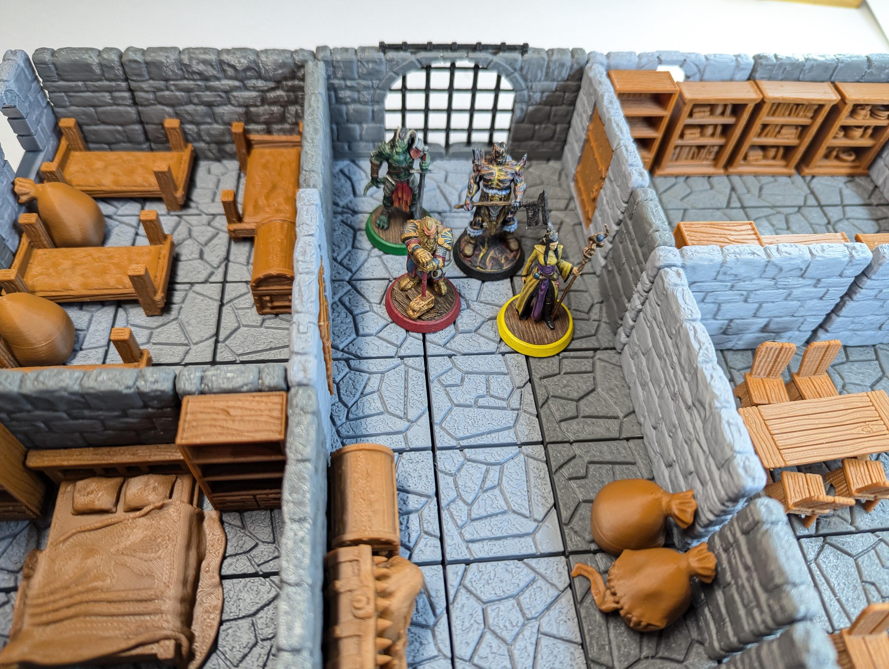 Modular Dungeon Tiles for Dnd, Heroquest, Boardgames ... - Etsy