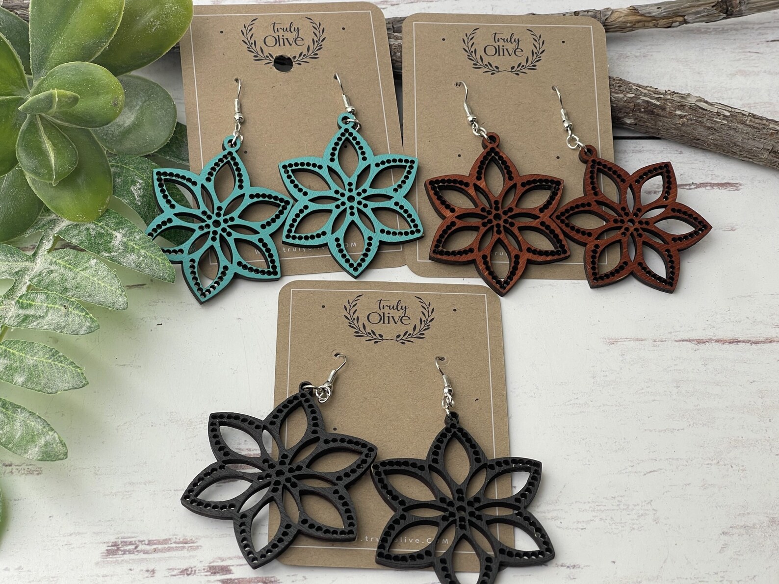 Lightweight Wood Earrings Wooden Earrings for Women Statement Earrings ...