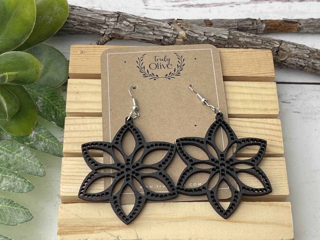 Lightweight Wood Earrings Wooden Earrings for Women Statement Earrings ...
