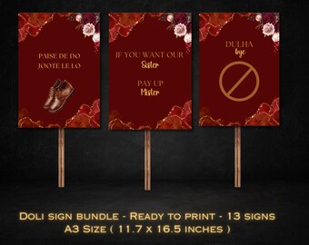 Doli Sign | Wedding Gate Sign | Dulha Entry Signs | Pay up Welcome ...