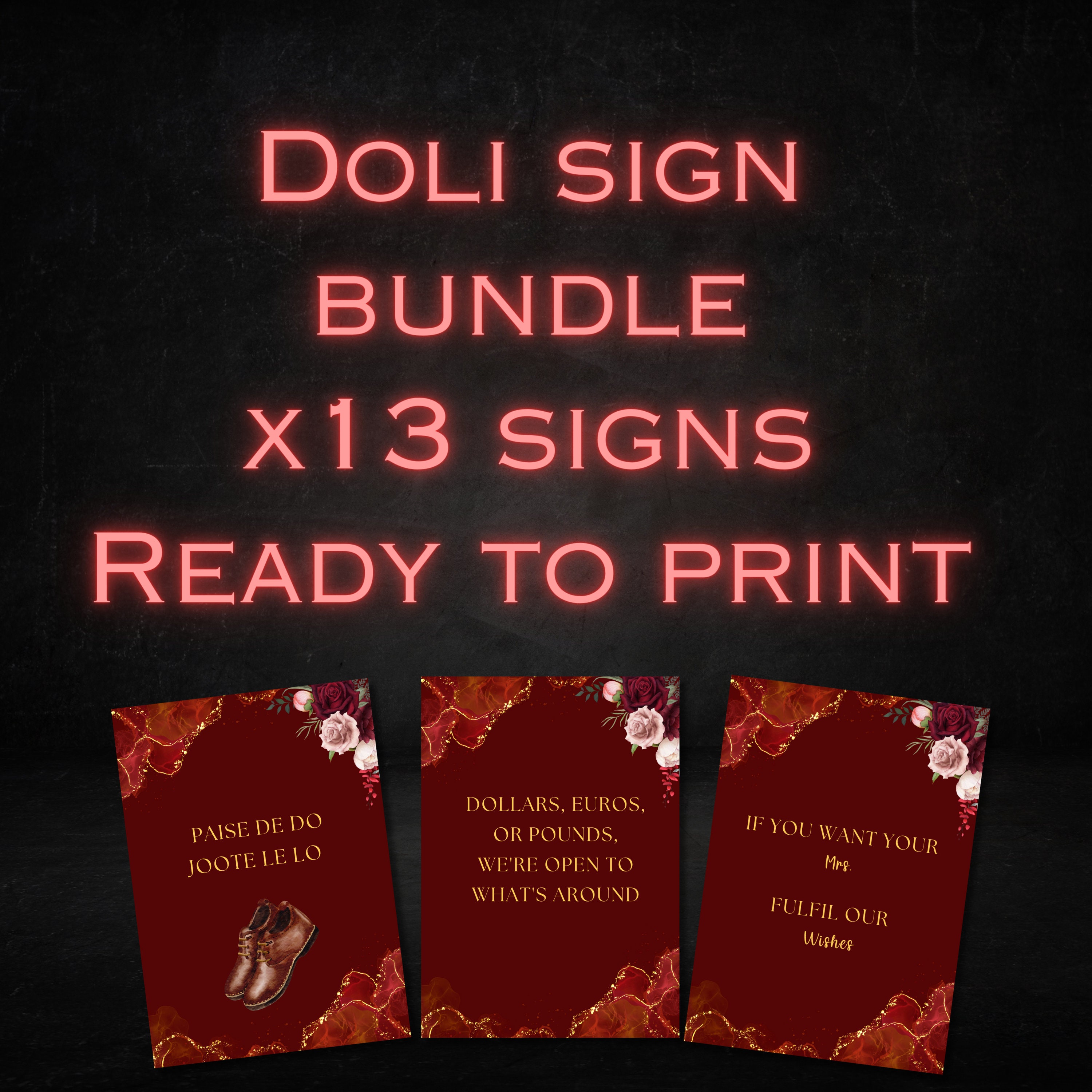 Doli Sign | Wedding Gate Sign | Dulha Entry Signs | Pay up Welcome ...