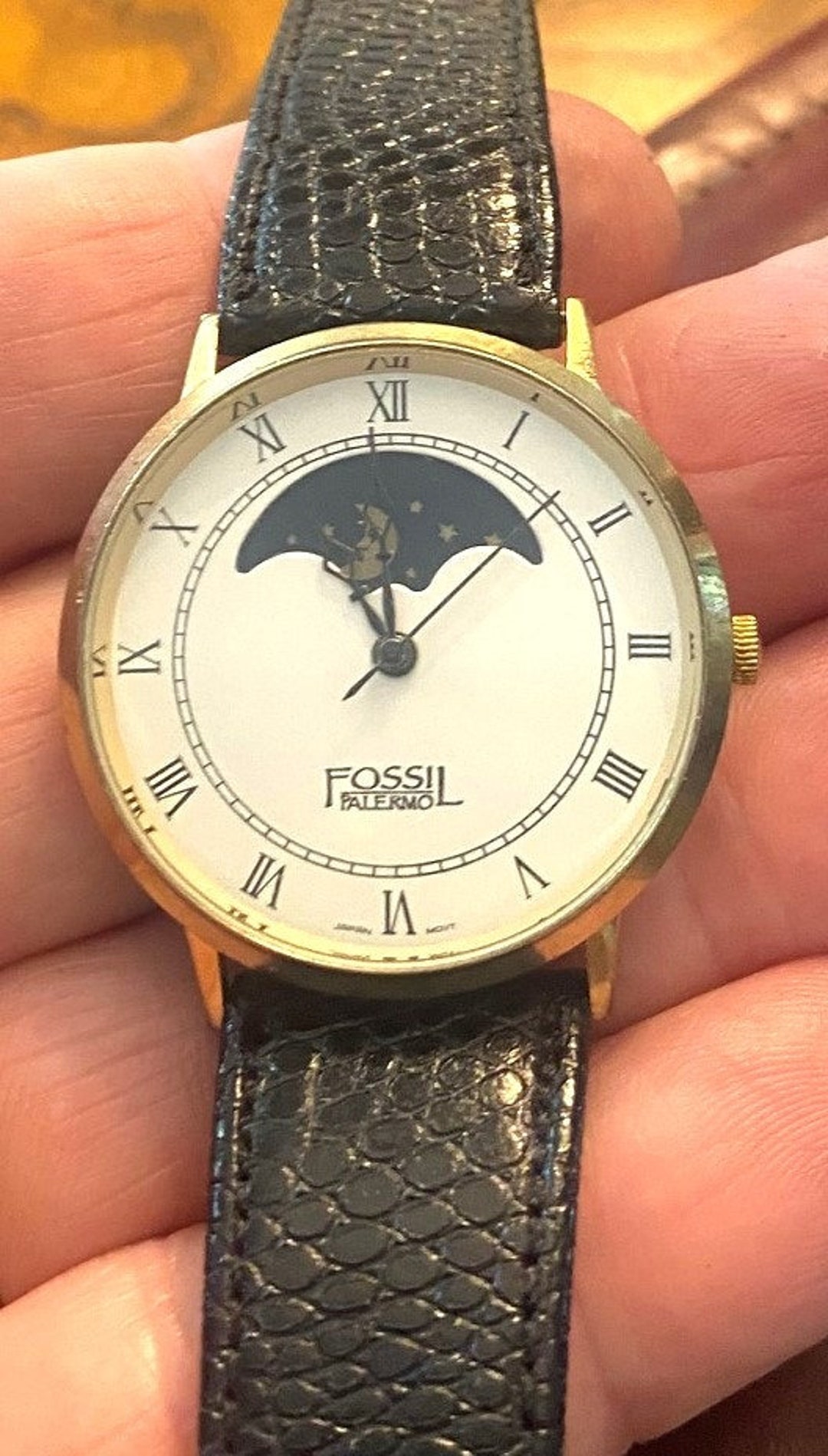 Unisex Fossil Palermo Galaxy Watch, Rotating Moon, Stars and Sun - Etsy