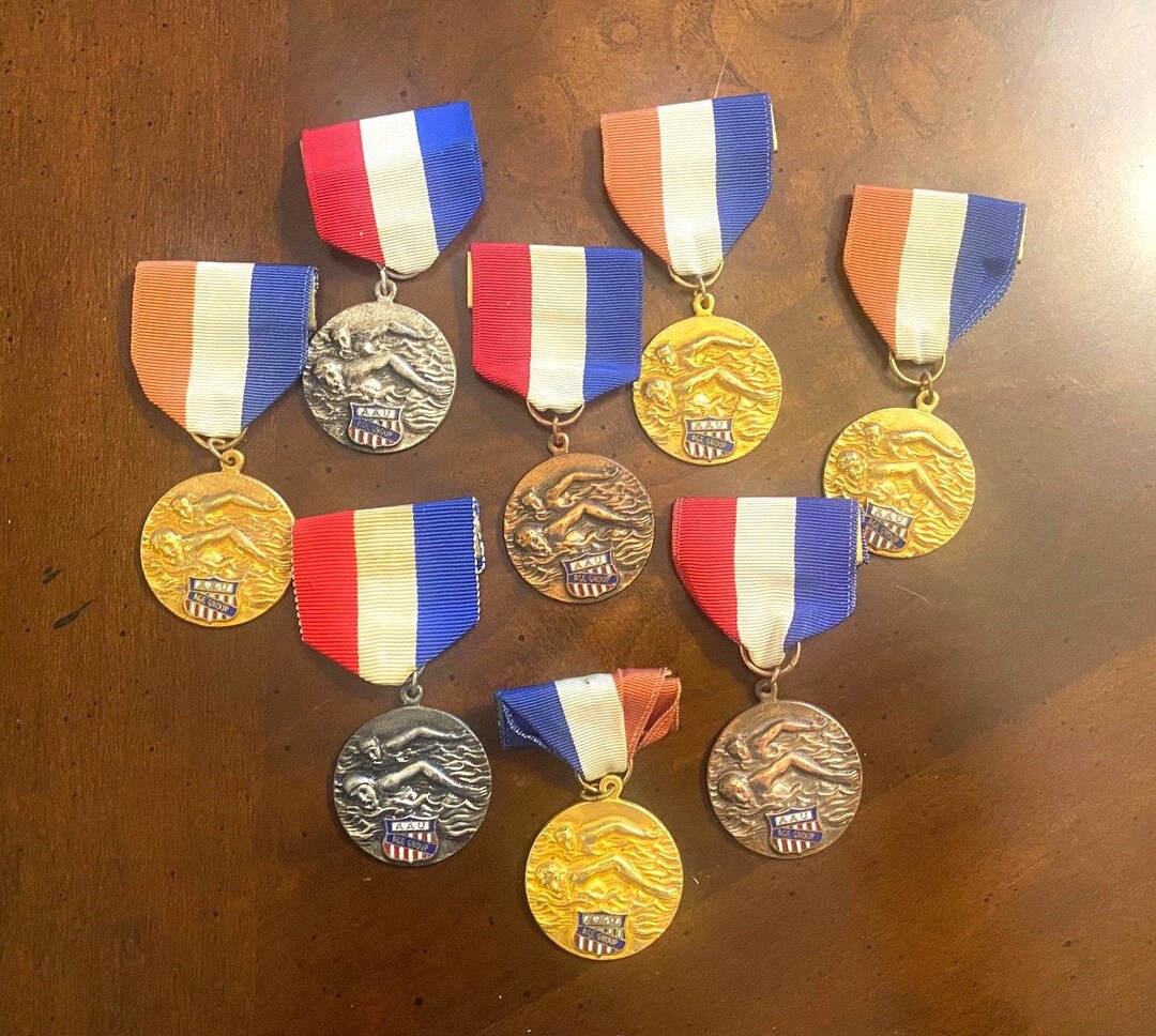 VTG 1960s AAU Swimming Medals-lot of 8 - Etsy