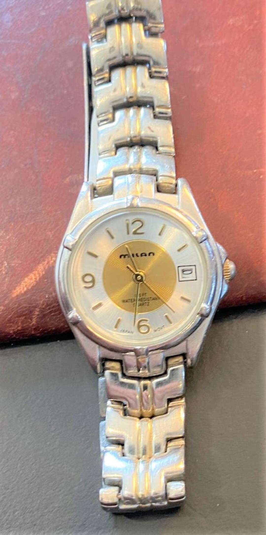 Women's 25mm Silver Tone Milan Watch, Date Window, Water Resistant - Etsy