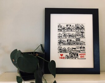 Love Your Neighbor Wall Art - Etsy