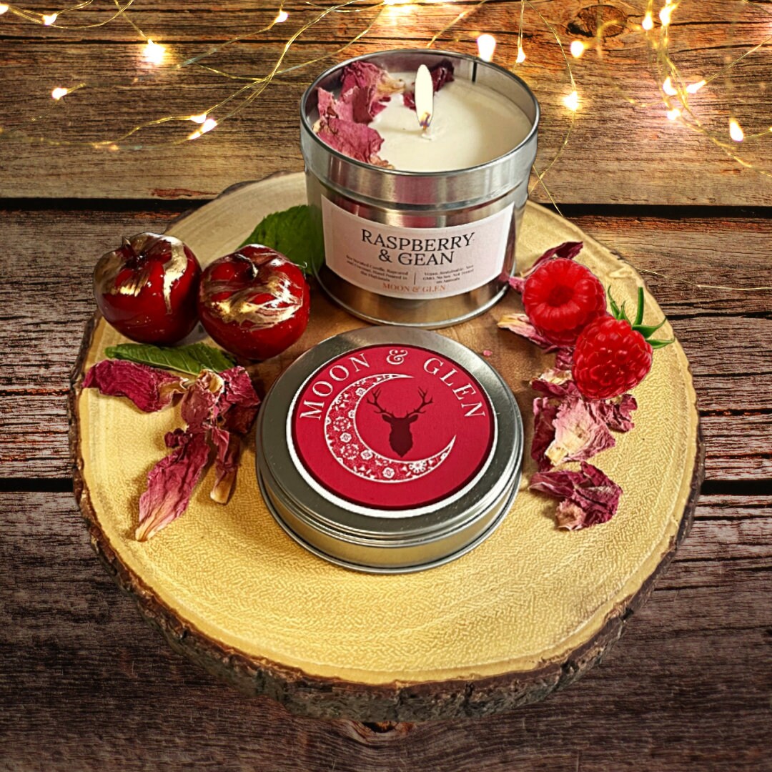 Cherry & Raspberry Vegan Scented Candle Rapeseed Wax No Soy Hand ...