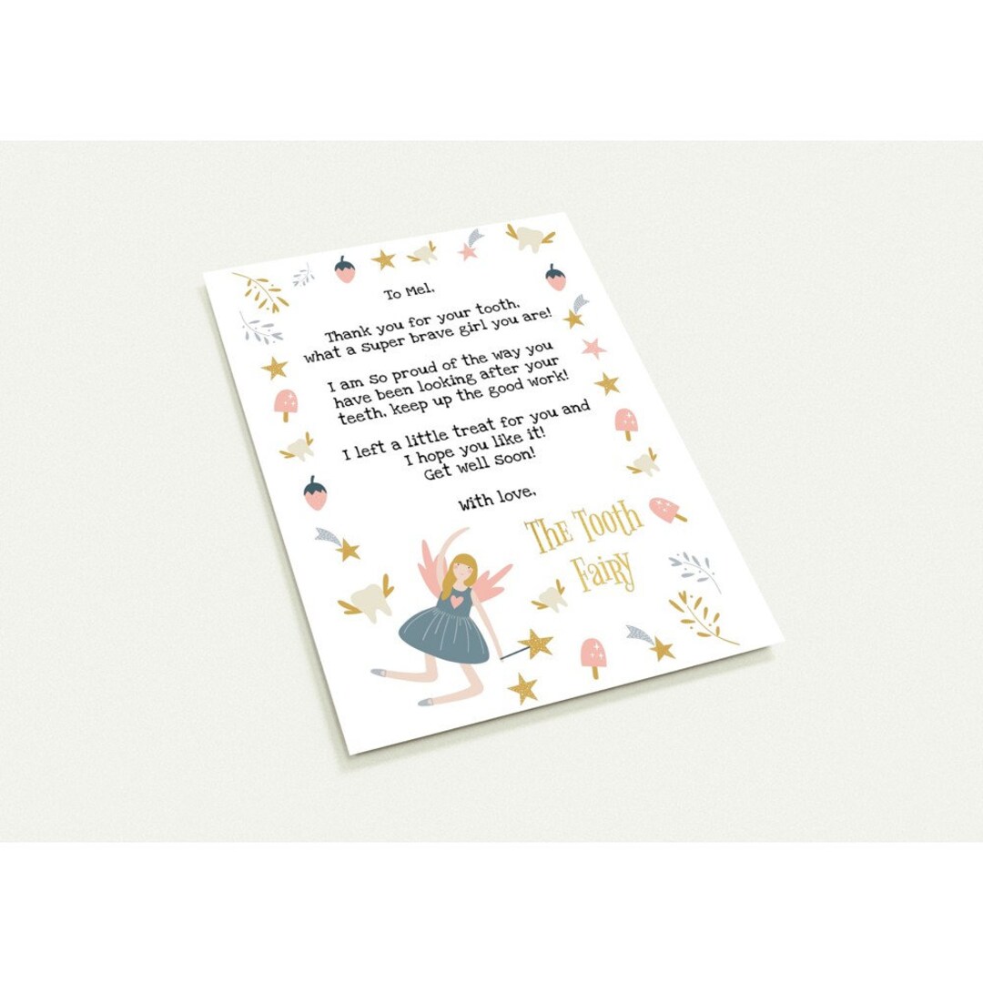 Editable Tooth Fairy Letter / Note From the Tooth Fairy / Editable ...