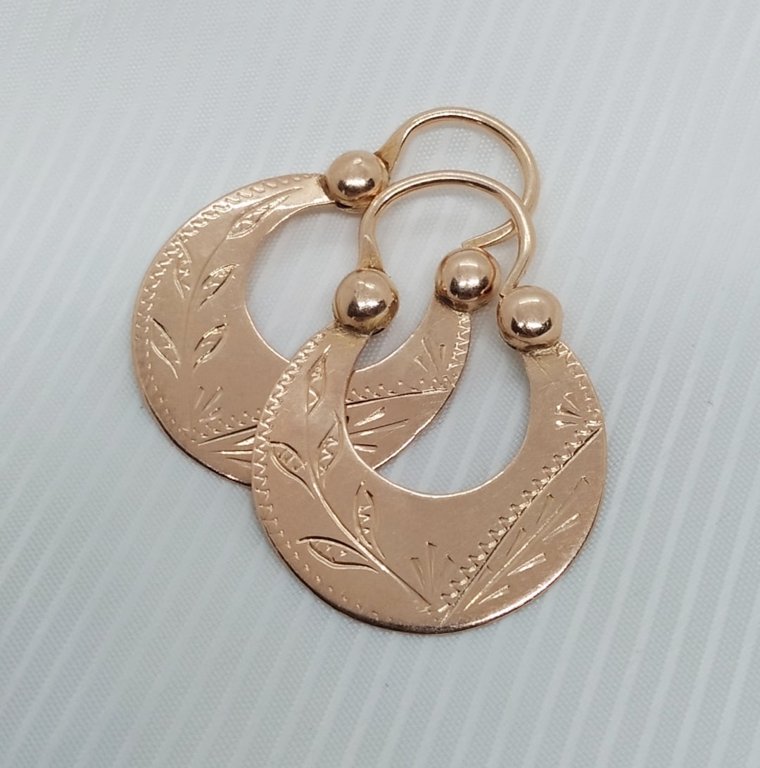 Vintage Women's Earrings cossack, Gold Earrings, Kalachi, Gold 56 ...