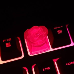 Rose Keycap Flower Keycap Custom Key Cap Mechanical Cherry MX Keyboard ...