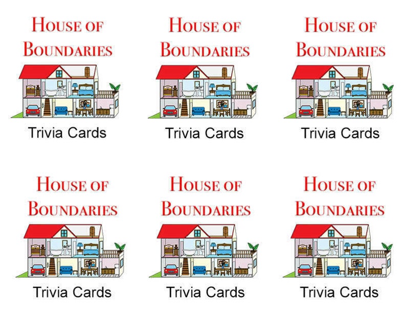 House of Boundaries Therapy Game for Setting Healthy Social Boundaries ...