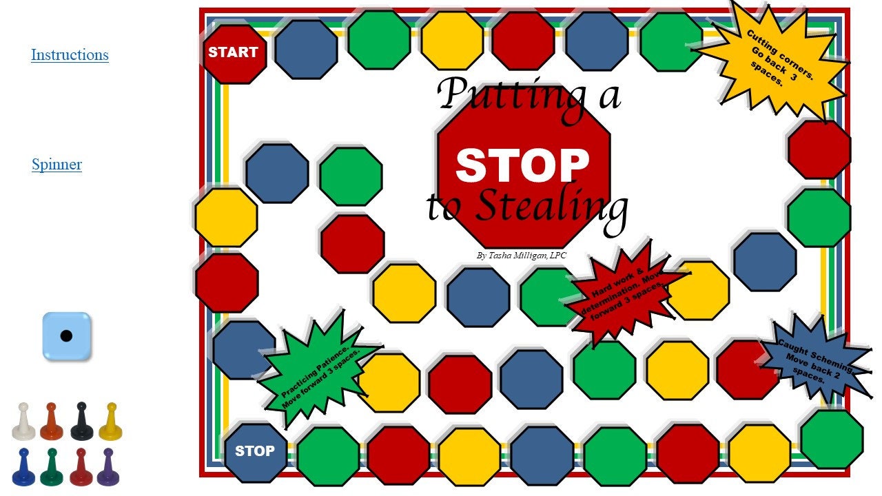 Putting a Stop to Stealing: A CBT Counseling Game Telehealth Version - Etsy