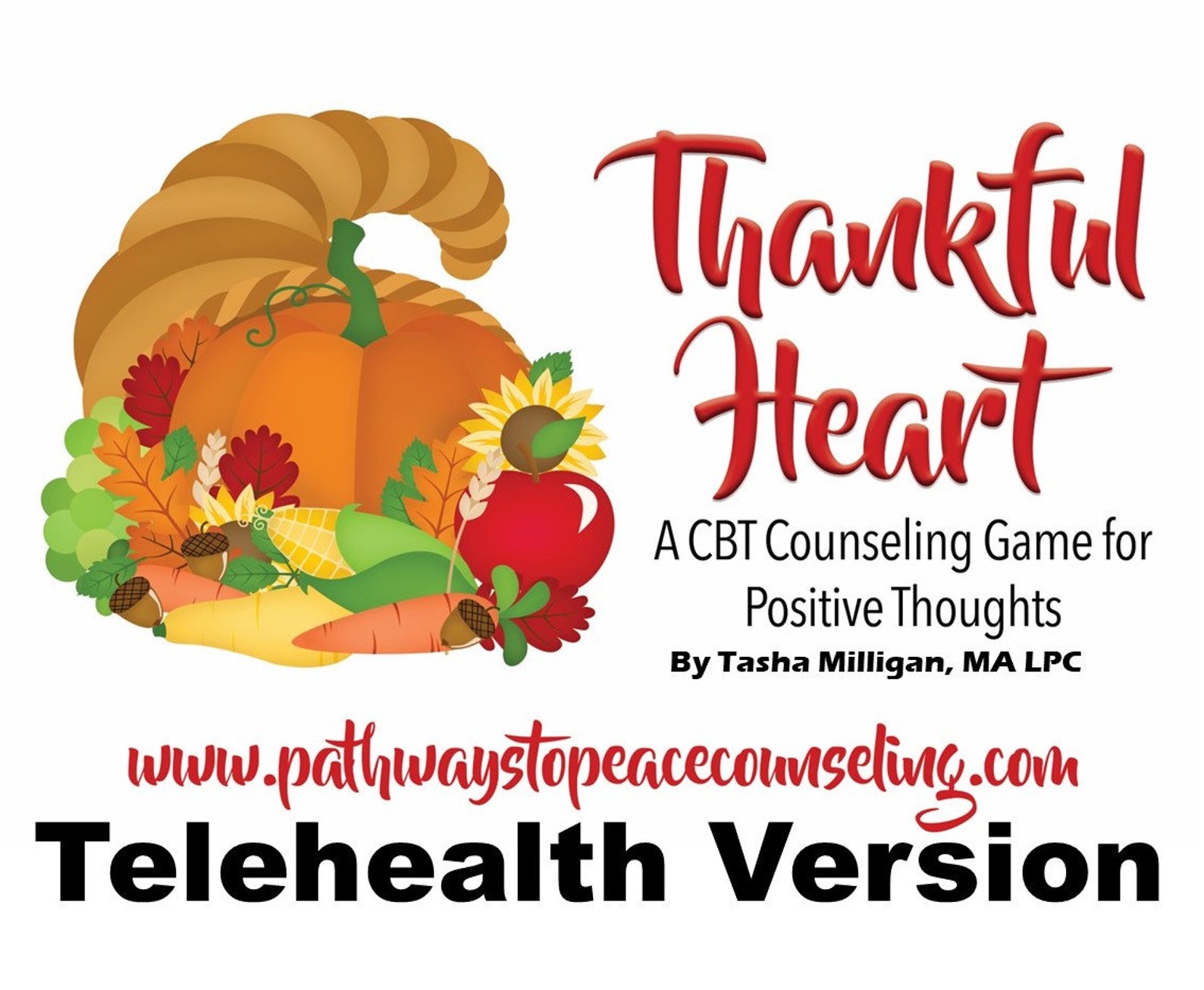 Thankful Heart CBT Game for Thankfulness - Telehealth Version - Etsy