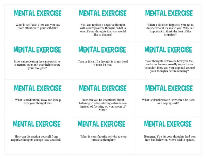 Train Your Brain: A Cognitive Behavioral Counseling Game - Etsy